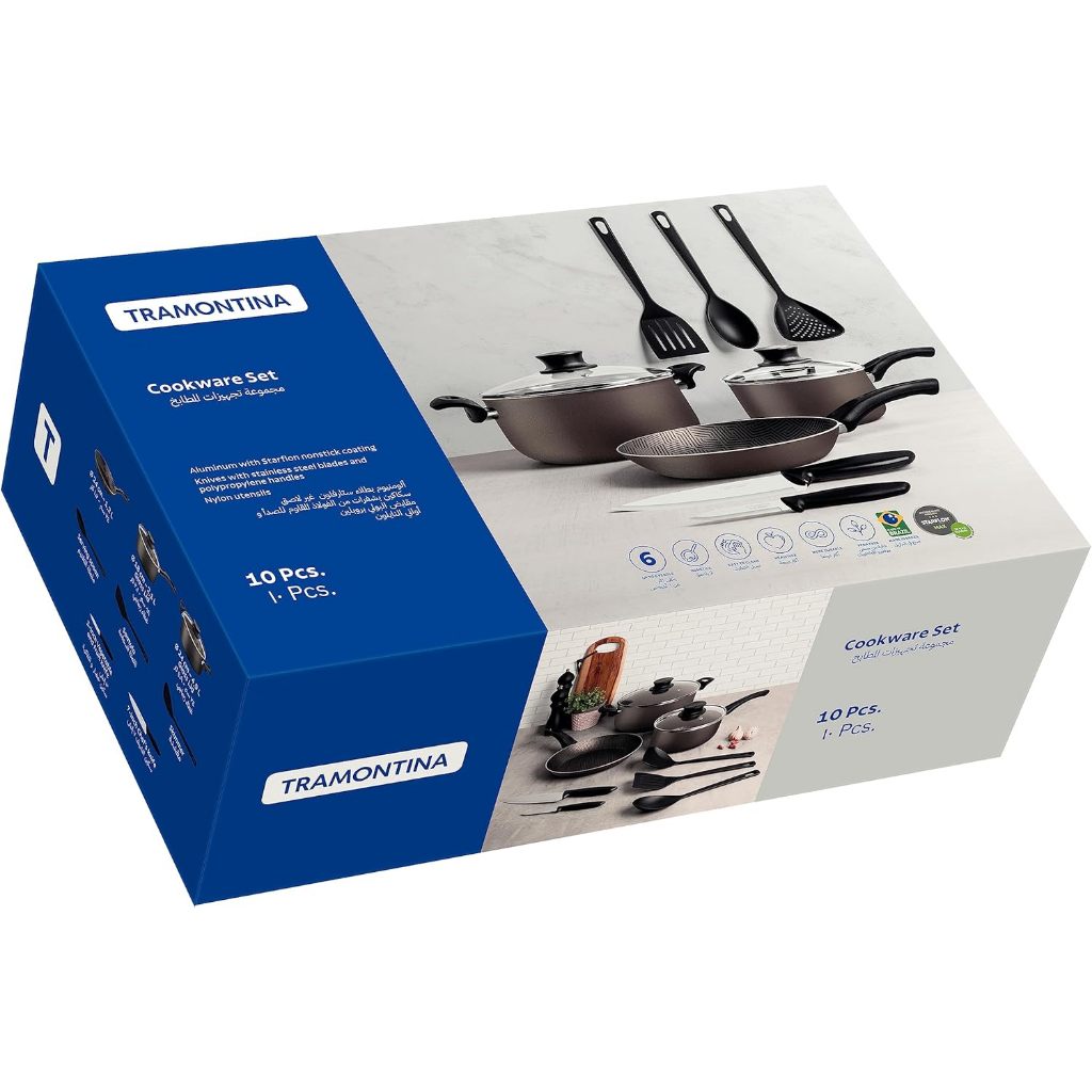 TRAMONTINA Cookware Set - Paris 10pcs | Shopee Philippines