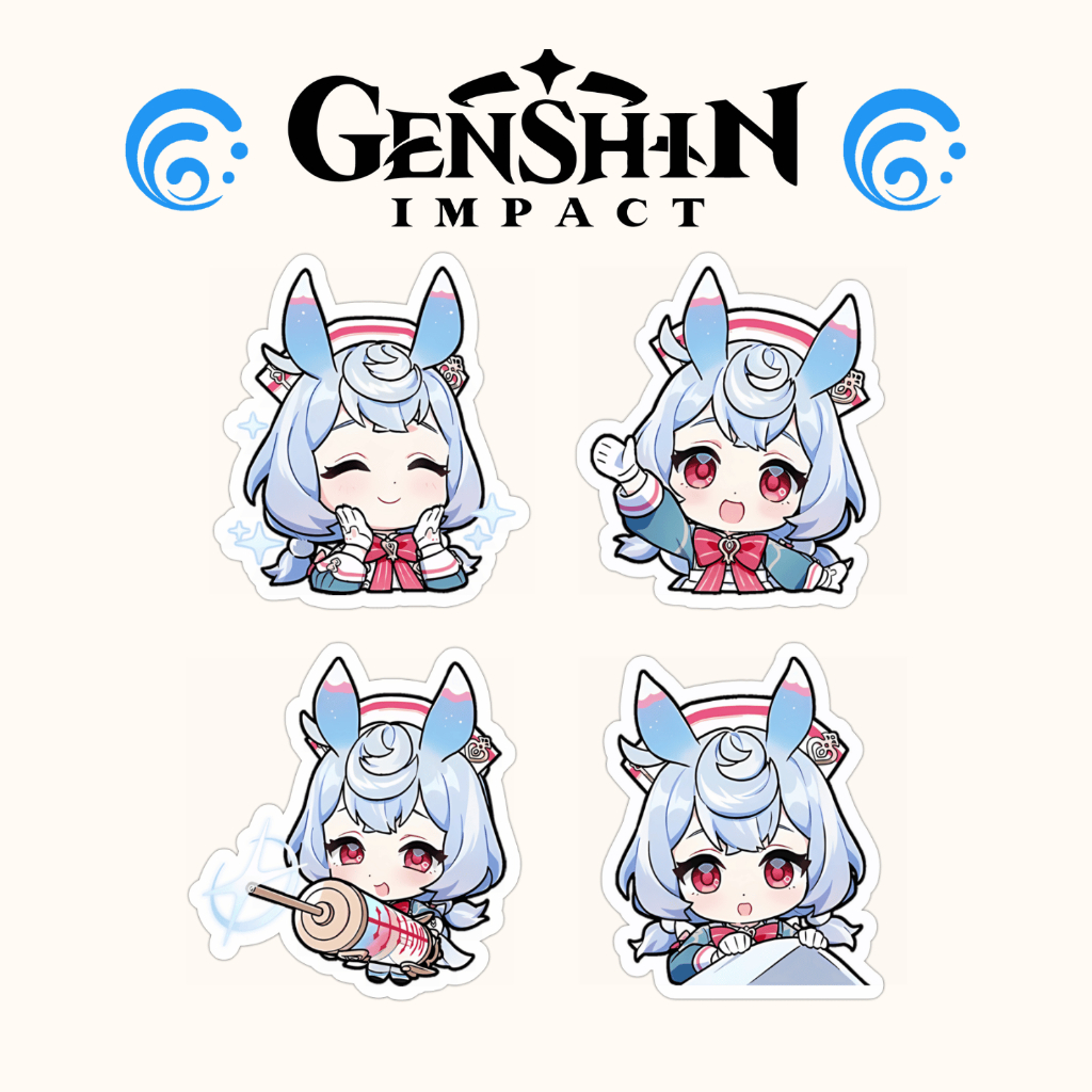 Genshin Impact Sigewinne Emoji Sticker Set (4pcs) | Shopee Philippines