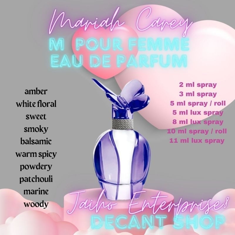 Authentic Perfume Samples M by Mariah Carey EDP 2-11ml | Shopee Philippines