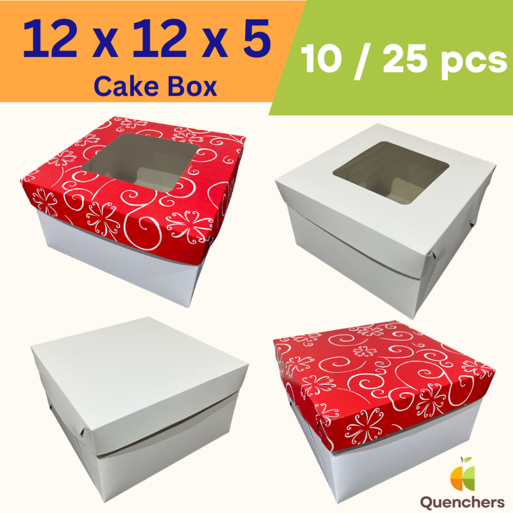 Quenchers 12x12x5 Cake Box (10pcs / 25pcs) | Shopee Philippines
