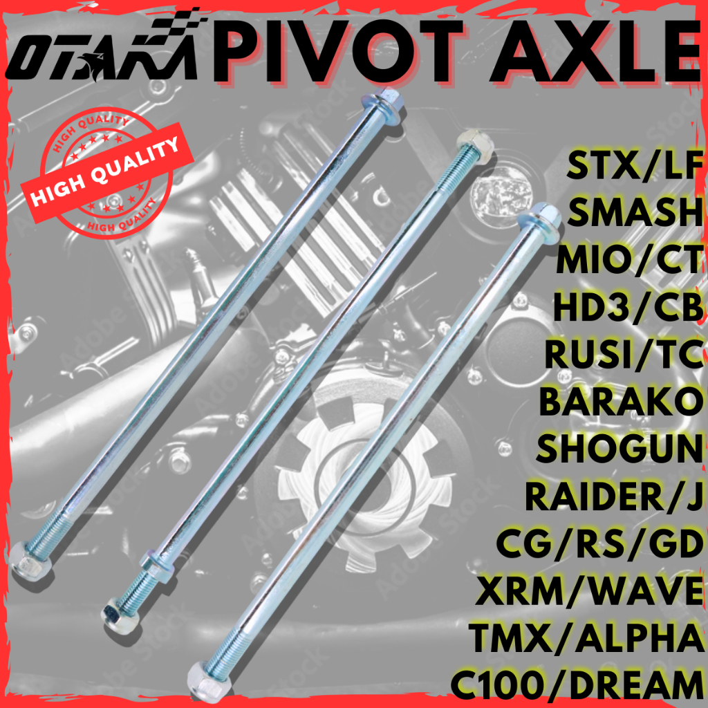 PIVOT AXLE (PIVOT SWING ARM) FOR MIO/XRM/WAVE/TMX/ALPHA/SMASH/BARAKO ...