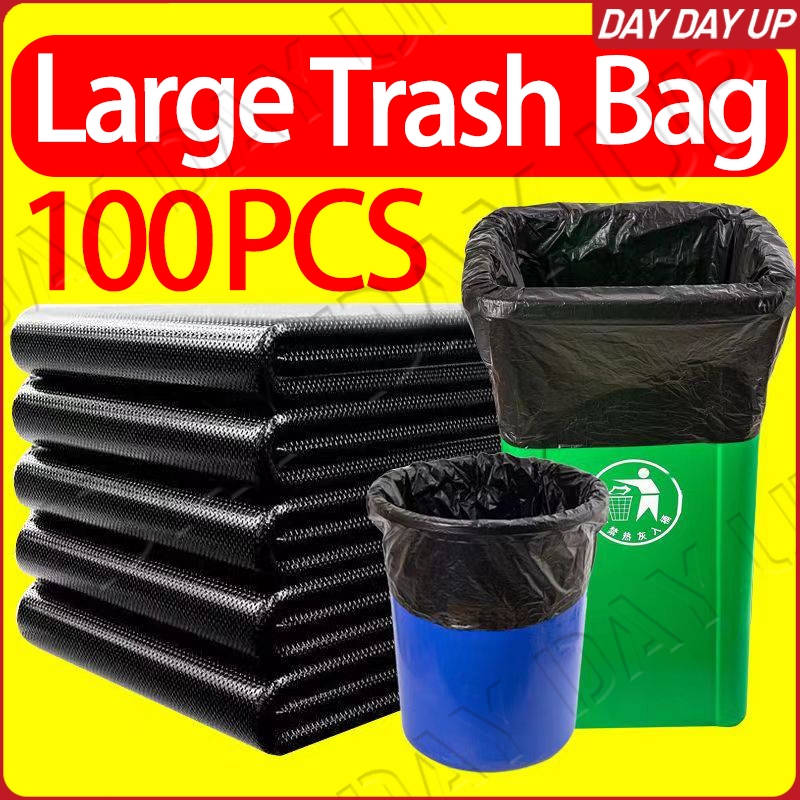 100 PCS Trash bag Garbage bag 100pcs Large Size Thickened kitchen ...