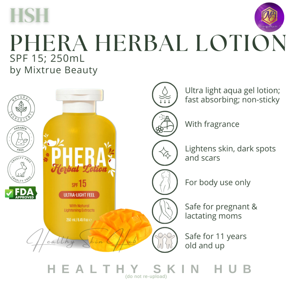 Phera Herbal Lotion SPF15 Mixtrue Beauty Ultimate Hydration For Women ...