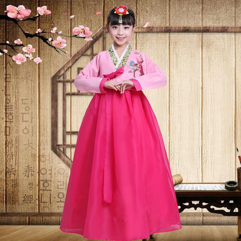 Korean Traditional Hanbok For Kids Prom Party Cosplay Costumes Girls ...