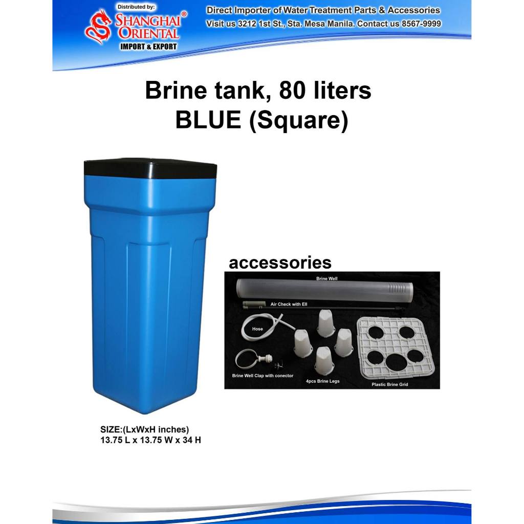 Brine tank, 80 liters BLUE (Square) | Shopee Philippines