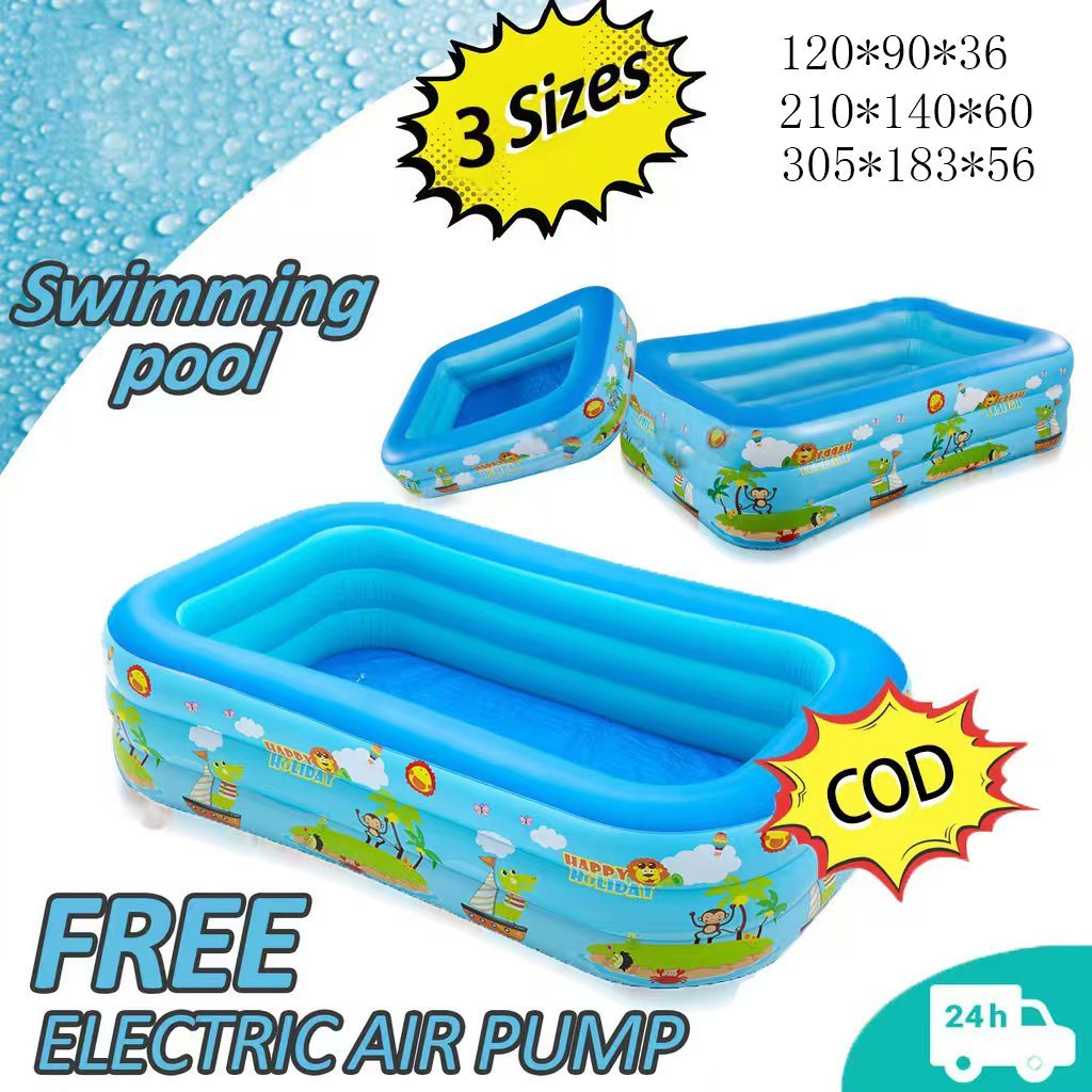 Inflatable Swimming Pool Kids Swimming Pool Baby Swimming Pool Air Pump ...