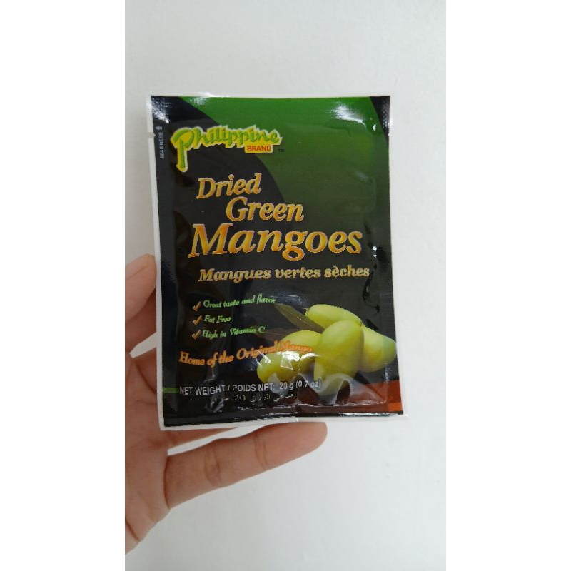 Philippine Brand "DRIED GREEN MANGO -20 GRAMS" | Shopee Philippines