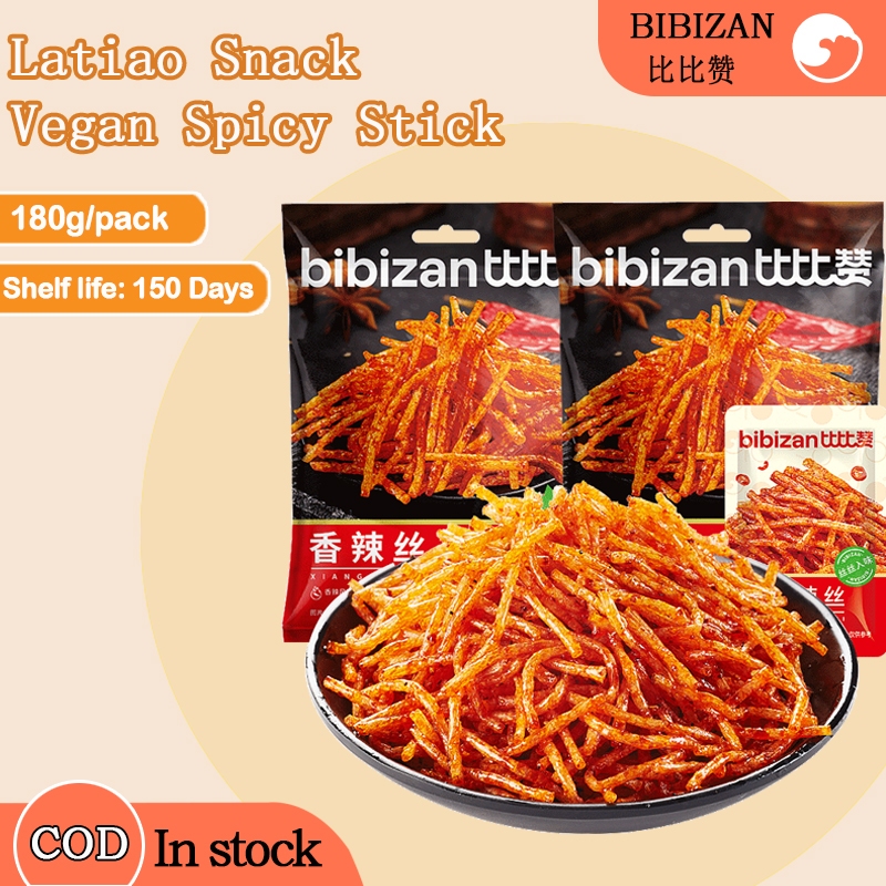 BIBIZAN 10pcs Latiao Snack Spicy Stick Chinese Food Snacks Spicy Strips ...