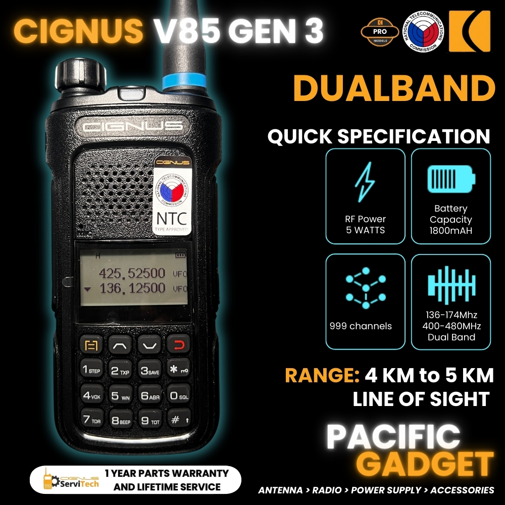 Cignus V85 Generation 3 Dualband Two Way Radio Walkie Talkie | Shopee ...