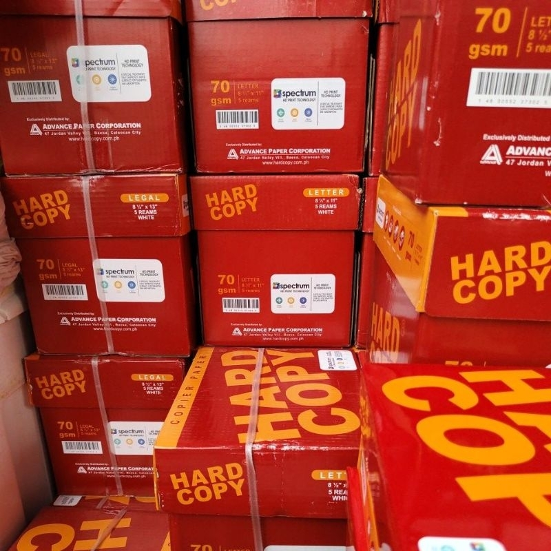 Advance Hardcopy Bond paper substance 20 / 70gsm ( Short, A4, Legal ...