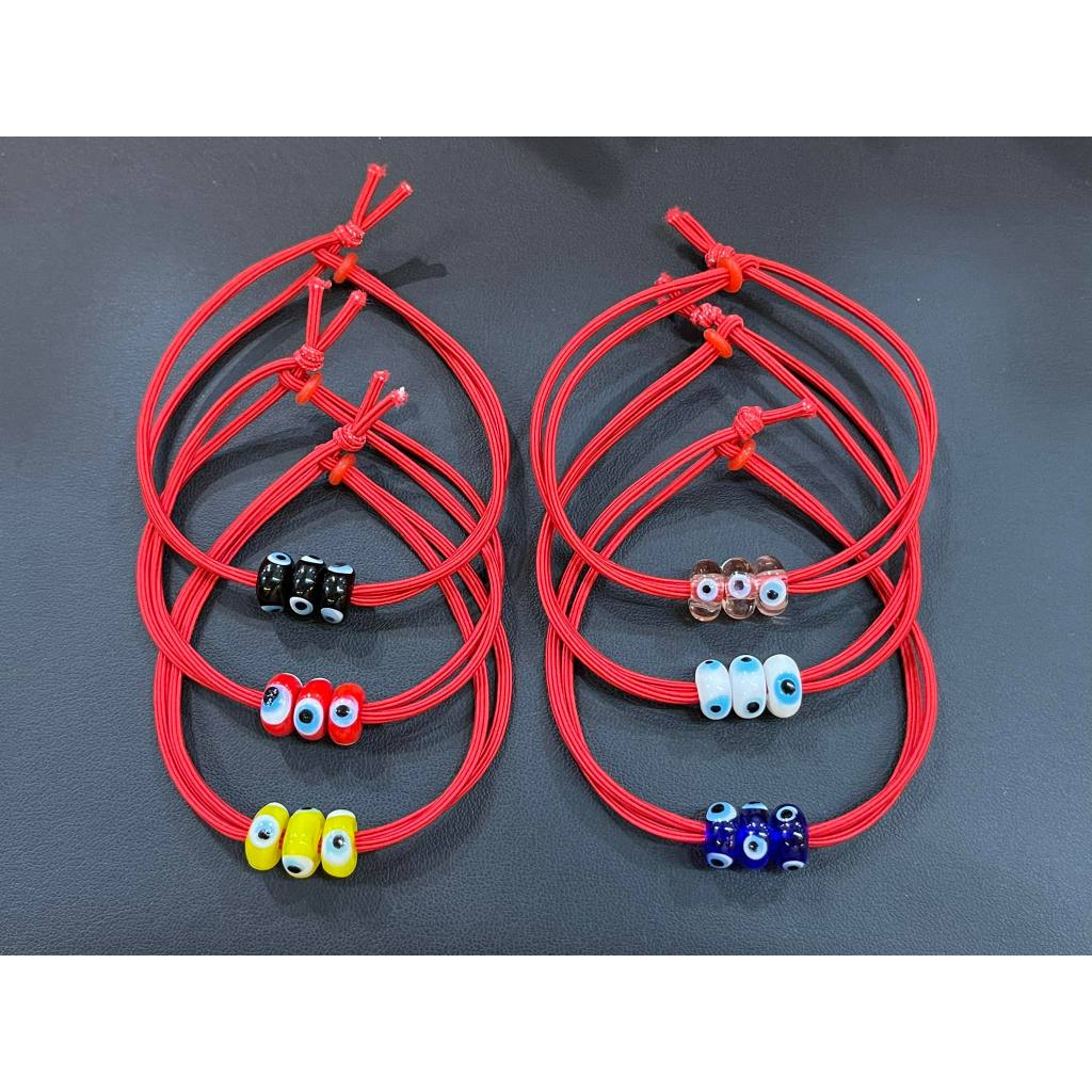 LUCKY CHARM 999 TRIPLE PROTECTION EVIL EYE IN GARTERIZED CHARM BRACELET ...