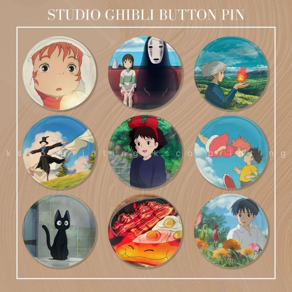 KSCO | Studio Ghibli Button Pin 2.25 inches | Shopee Philippines
