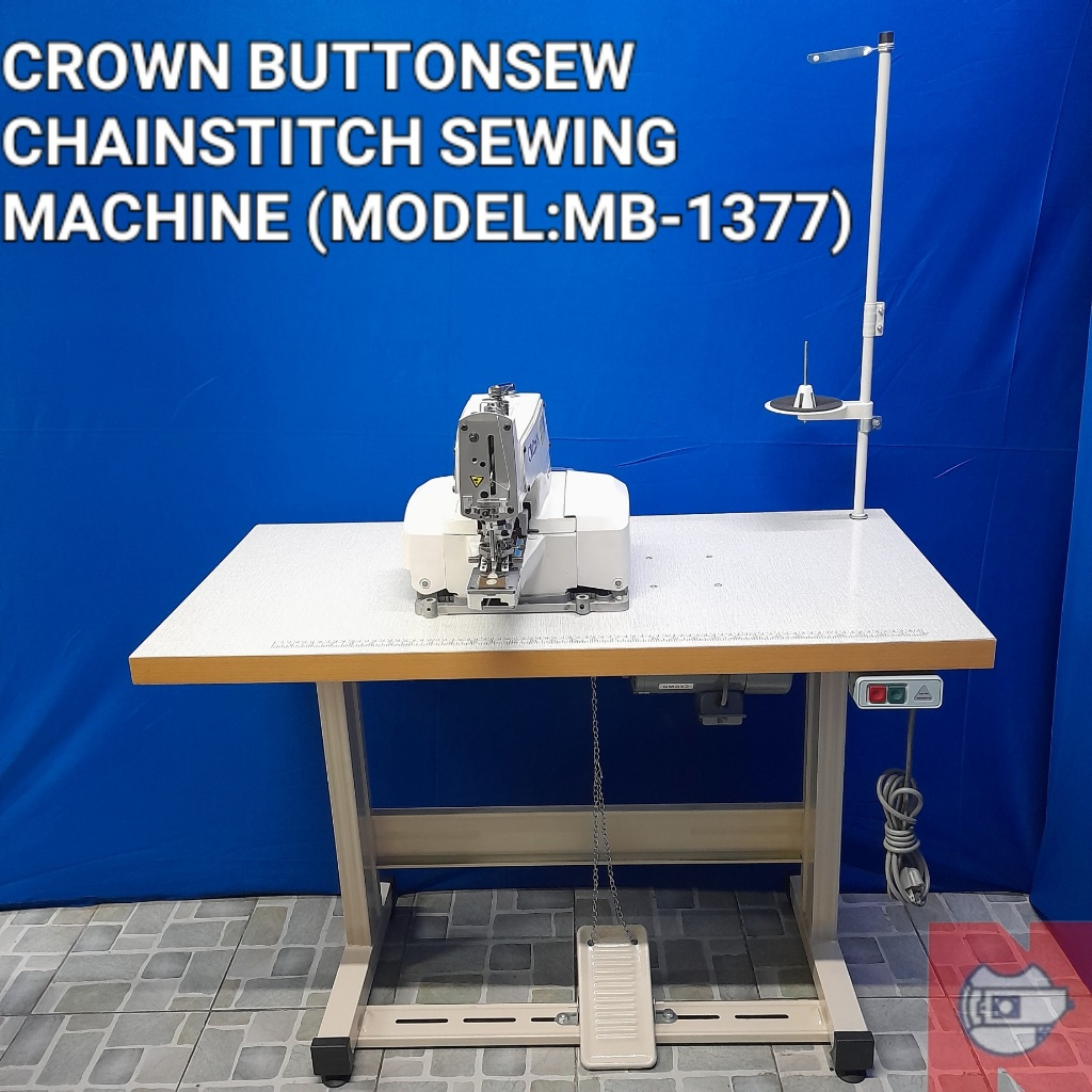 CROWN BUTTONSEW CHAINSTITCH SEWING MACHINE MODEL:MB-1377 (BRAND NEW ...