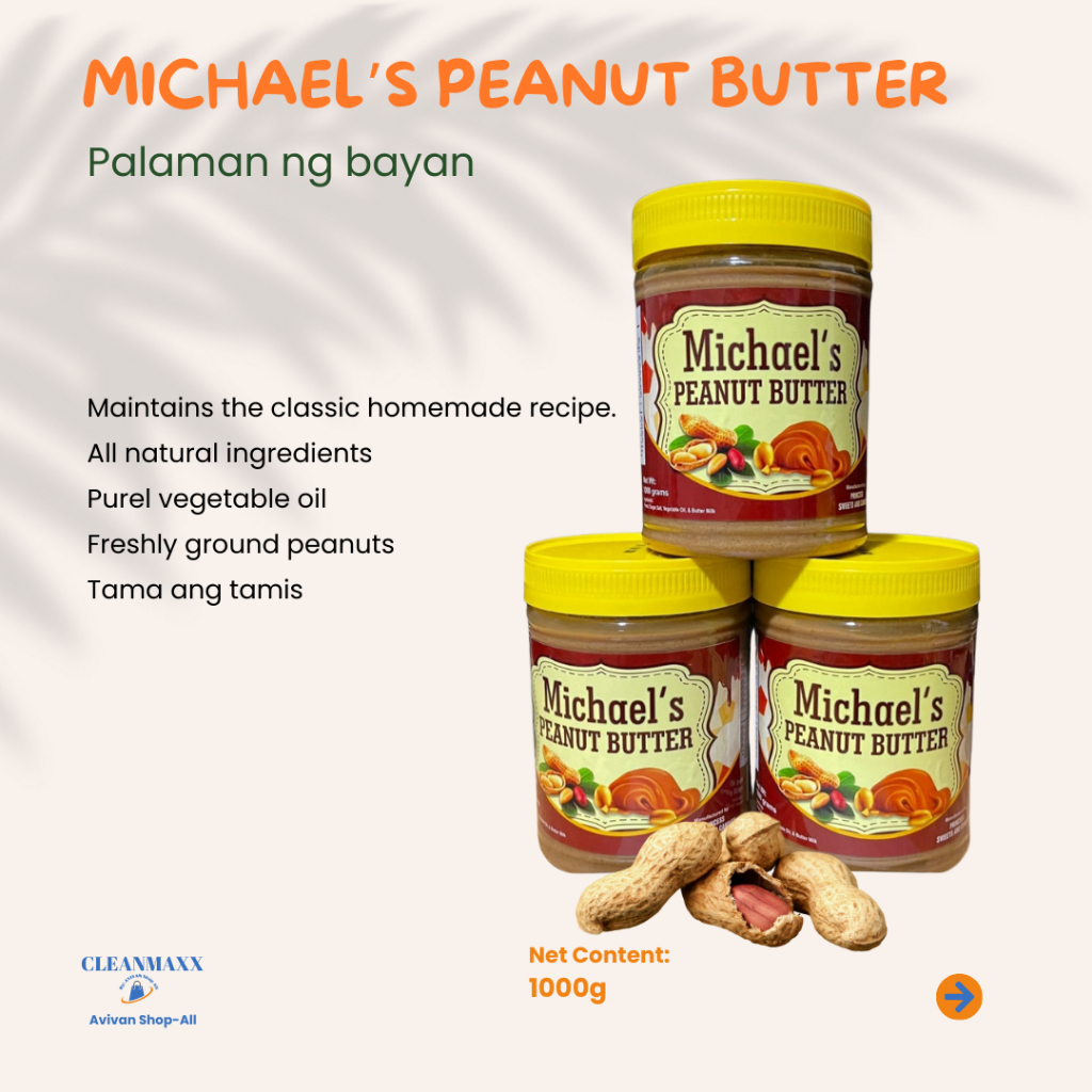 Michael's Peanut Butter | 1000g | Palaman ng Bayan | Shopee Philippines