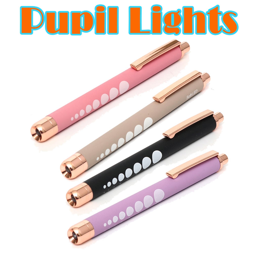 LED Pen Lights with Pupil Gauge - Reusable Medical Penlight for Nurses ...