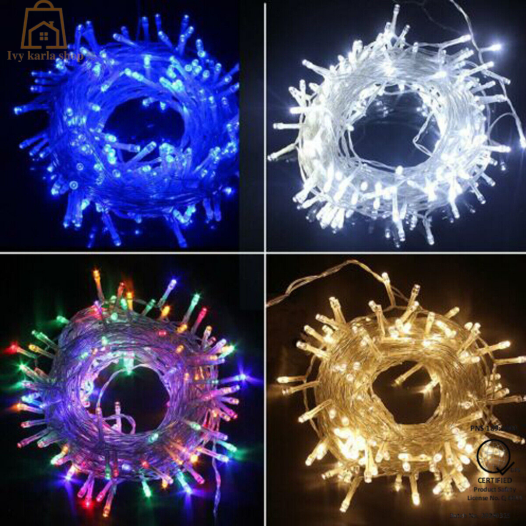 100L String Christmas Lights With End Connector 12M Indoor Outdoor LED ...