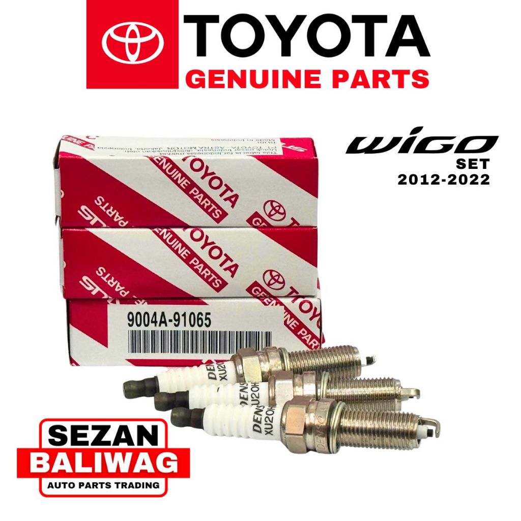 ORIGINAL TOYOTA SPARK PLUG XU20HR9 3PCS WIGO 2012-2020 9004A-91065 ...