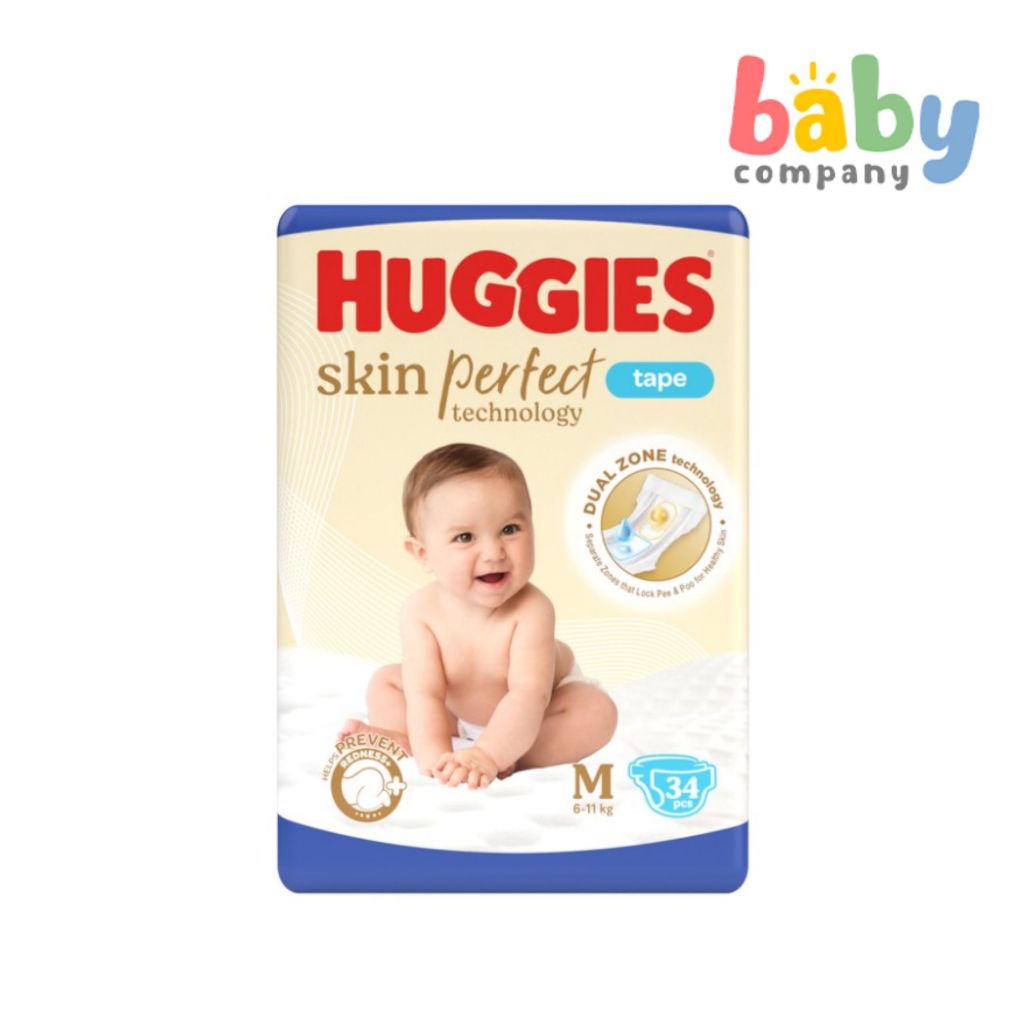 Huggies Skin Perfect Taped Diapers - Medium, 34 pcs | Shopee Philippines
