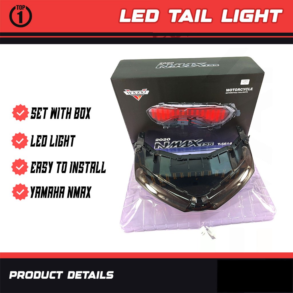 Top1 PH LED Tail Light For Yamaha NMAX V1 155 Motorcyle Accesories ...