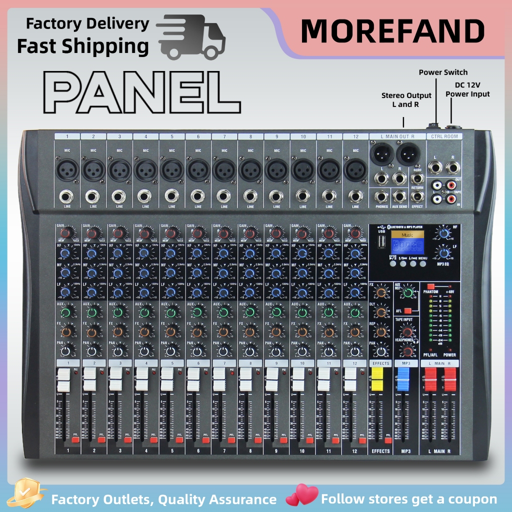 Input Channels Mixer CT-16/8/12 0S Sound System with Bluetooth Mixer ...