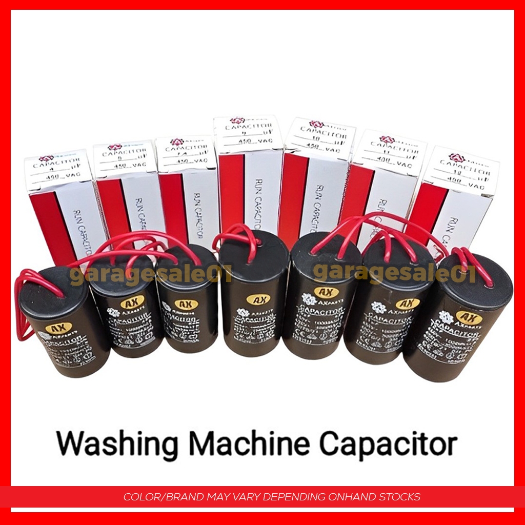 Washing Machine Capacitor 4uf/5uf/7.4uf/9uf/ 10uf/11uf/12uf | Shopee ...