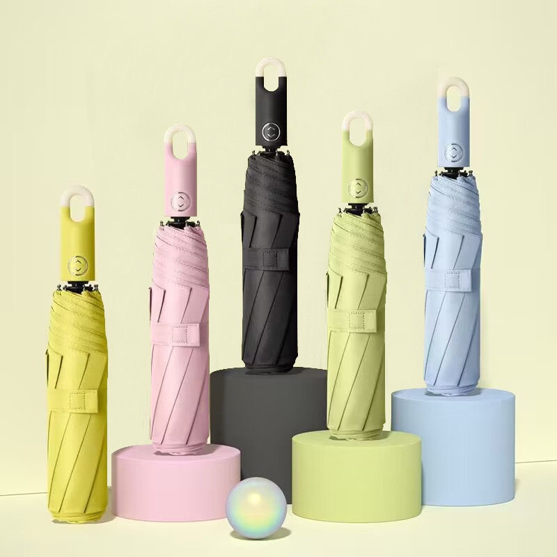 Fully Automatic Triple Fold Umbrella Buckle Dual-Use Rain And Sun ...
