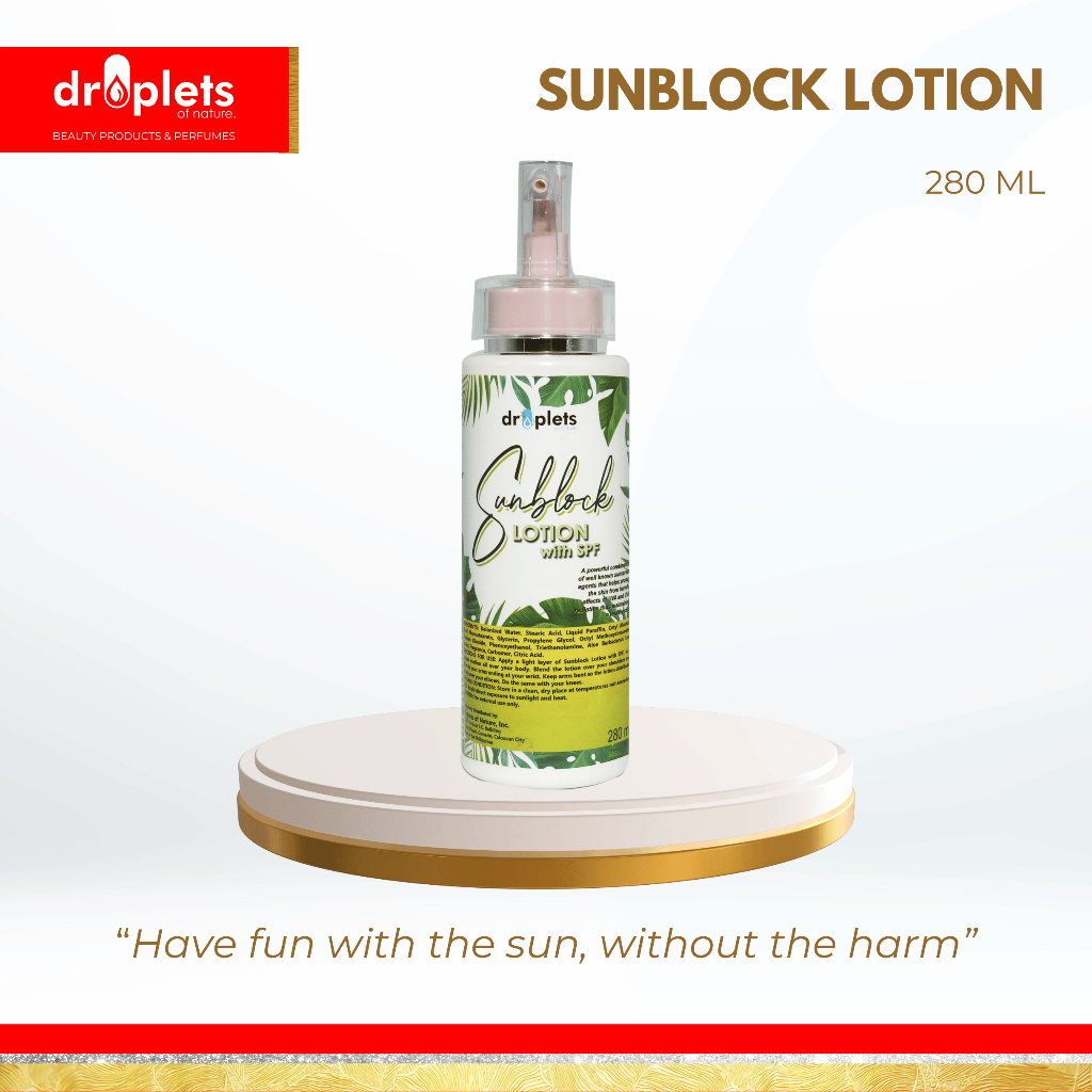 Droplets Sunblock Body Lotion with SPF 280ml | Shopee Philippines