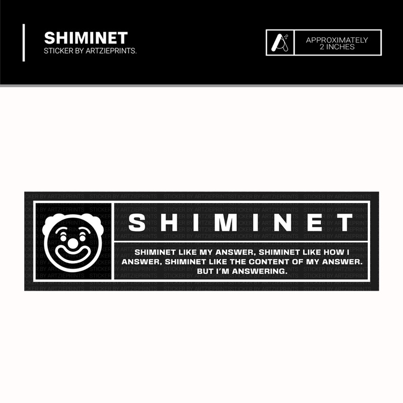 Shiminet Meme Sticker | Matte Laminated Waterproof | For : Laptop ...