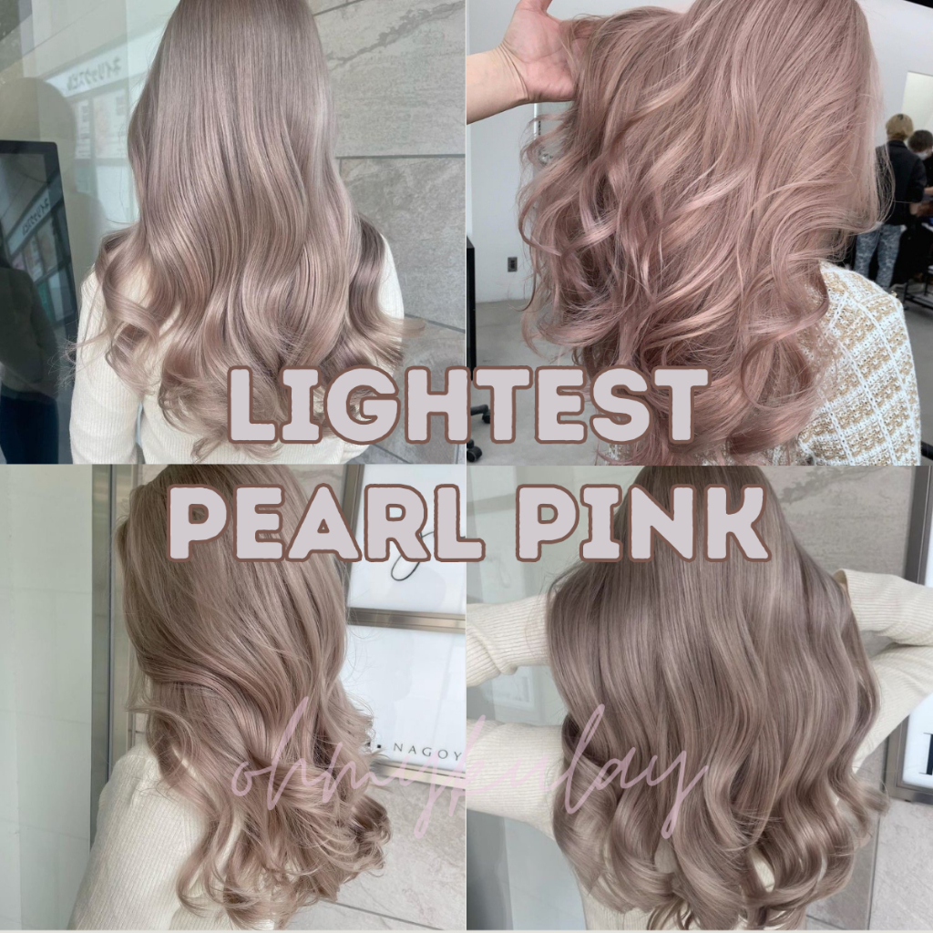 Lightest Pearl Pink Permanent hair dye set - with keratin oxidizer ...
