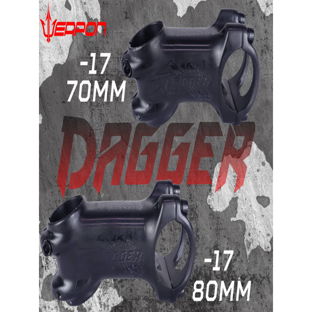MTB/Road bike Stem Dagger -17, 70mm and 80mm BLACK | Shopee Philippines