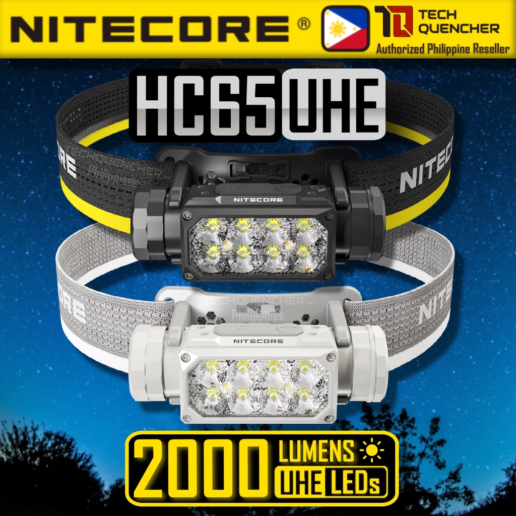 Nitecore HC65 UHE Headlamp 2000 Lumens - USB-C Rechargeable - 4000mAh ...