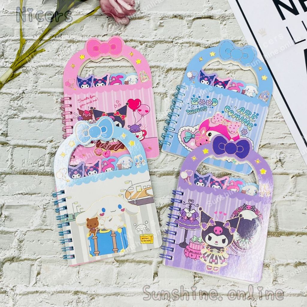 70sheets Sanrio Mini Notebook Bag Model with Divider cute sanrio #XQ ...