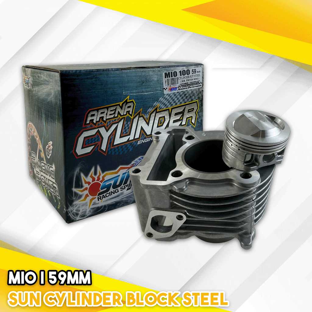 SUN RACING CYLINDER BLOCK STEEL FOR MIO SPORTY 59MM | Shopee Philippines