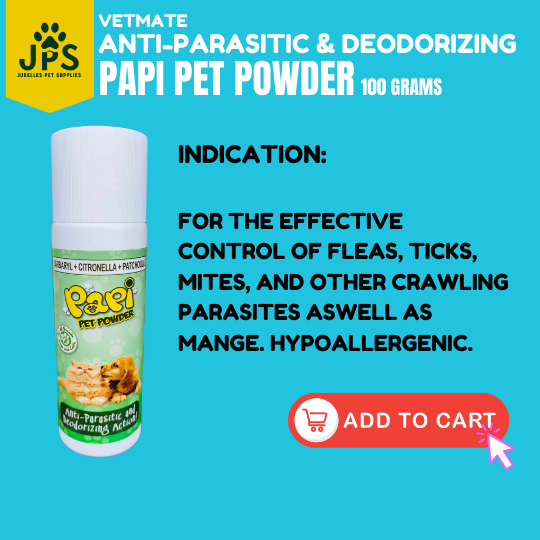 Papi Anti-Parasitic and Deodorizing Pet Powder 100g | Shopee Philippines