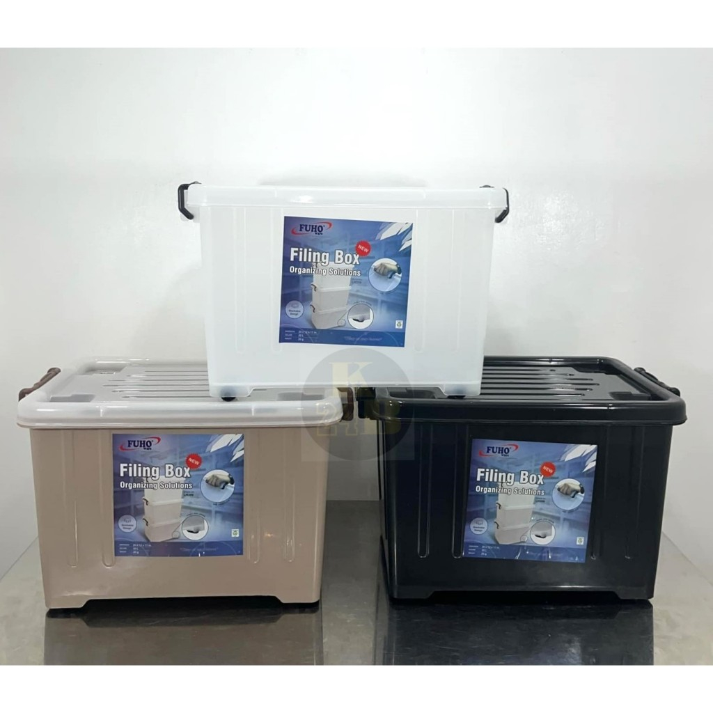 LH399- Fuho Ware Filing Box with wheels 30 Liters (3 Colors) | Shopee ...