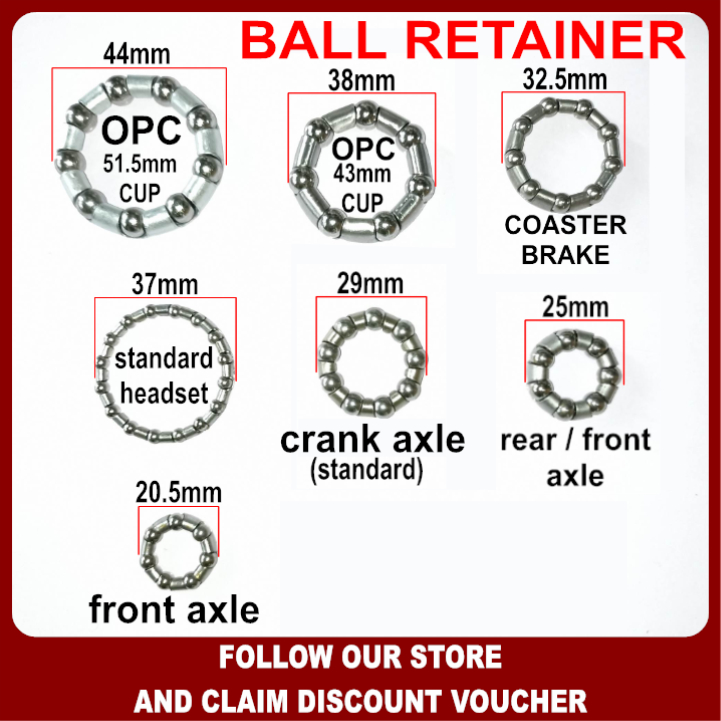 Ball Retainer Corona Bulitas Rear Front Free Hub BB Standard Headset ...