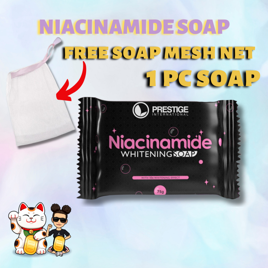 PRESTIGE NIACINAMIDE SOAP 10x WHITENING SOAP 75G | Shopee Philippines