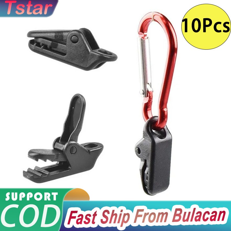 10Pcs Tarp Awning Clamp Clip Tarp Clip with Carabiner Tent Snap Hanger ...