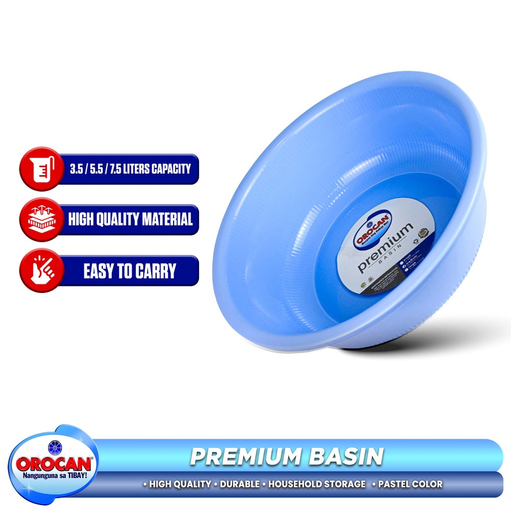 Orocan Premium Basin PLANGGANA (Blue,Green,White) 5.5 | 3.5 LITERS ...