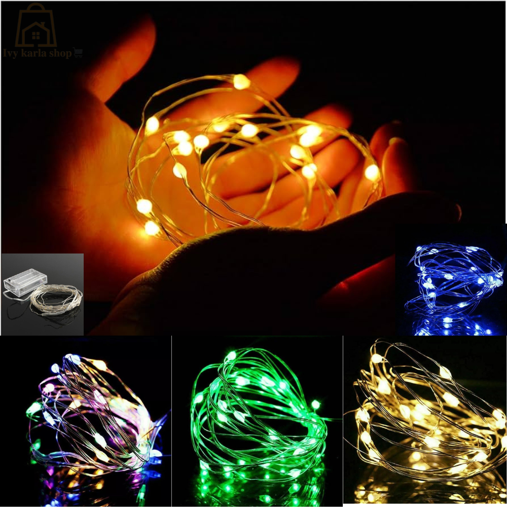 5M 50 LED Fairy Lights Led battery Operated Pixie Light | Shopee ...