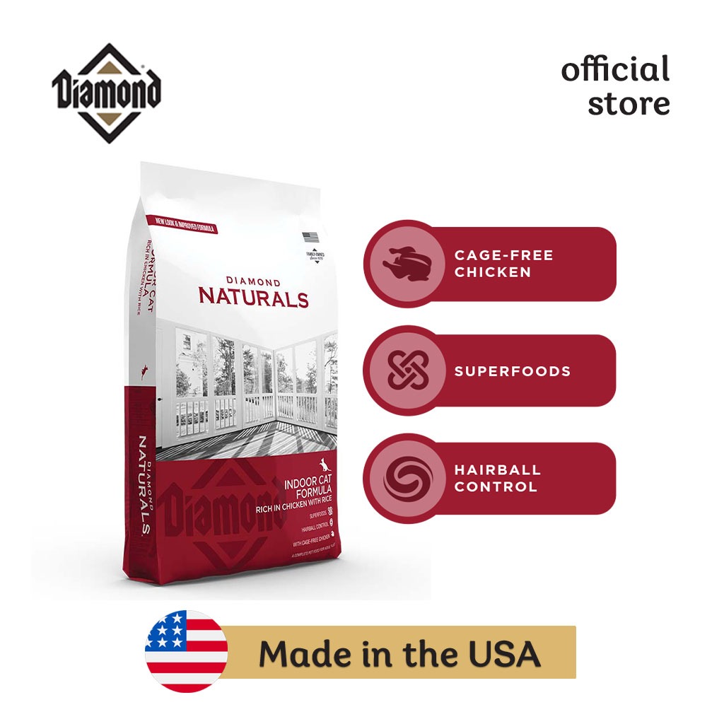 Diamond Naturals Cat Dry Food Indoor Cat Formula Rich in Chicken with ...