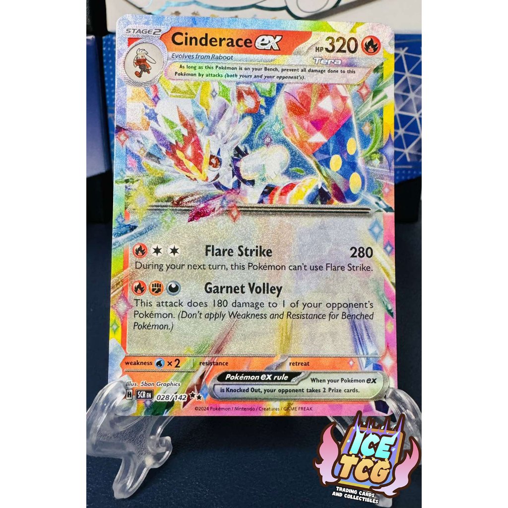 Cinderace ex - 028/142 - Ultra Rare (SCR) - Pokemon TCG Singles | Shopee Philippines