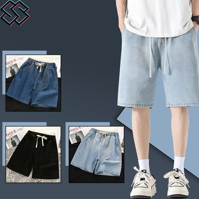 Local delivery COD Men's shorts casual fashion baggy denim shorts ...