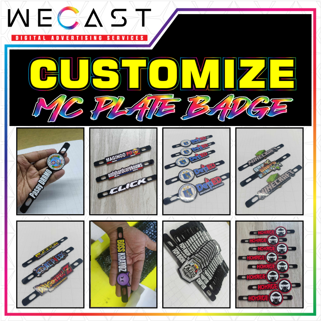 WECAST Customized and Personalized Motorcycle Plate Badge in Acrylic ...