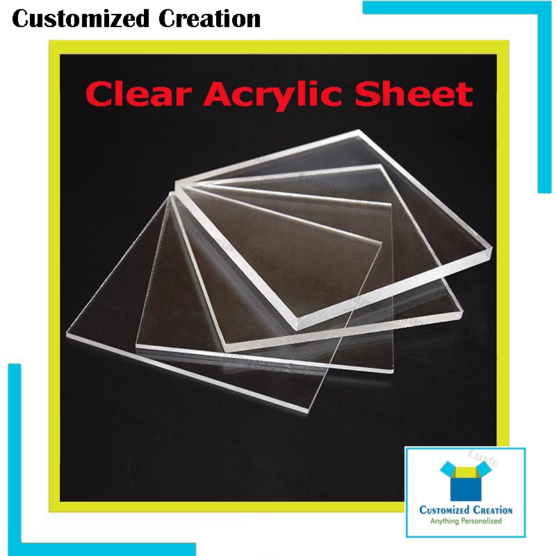 Acrylic Custom Cut Size Sheet Plexiglass 1pc 3ft x 3ft 3mm clear ...