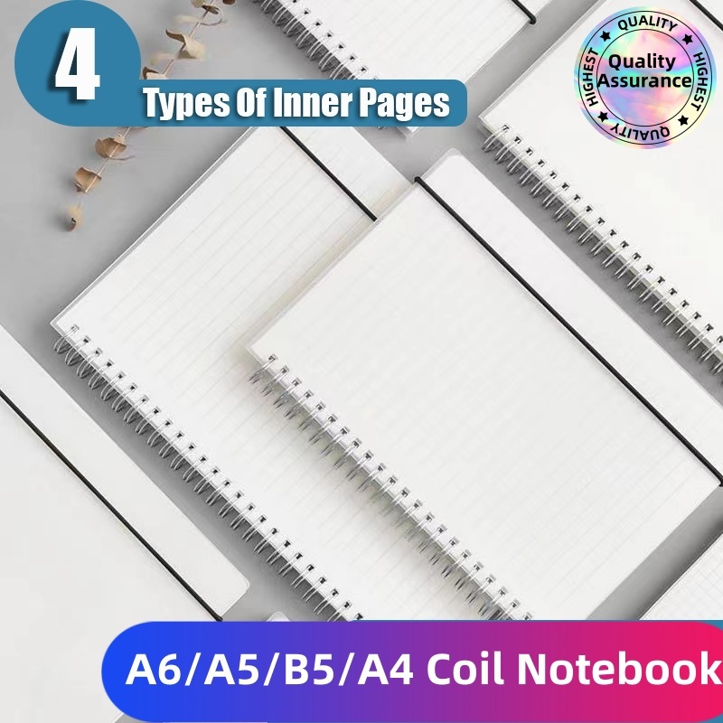 Thickened Spring Notebook A5 B5 A6 A4 Loose Leaf Coil Notebook Grid Blank Line Dot College