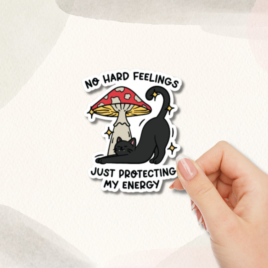 NO HARD FEELINGS JUST PROTECTING MY ENERGY STICKER | Cute Trendy ...
