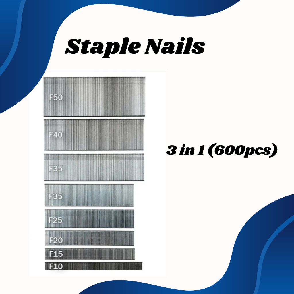 Heavy Duty 3IN1 U/ Door /T Shaped Staple Nails For Staple Gun Stapler ...