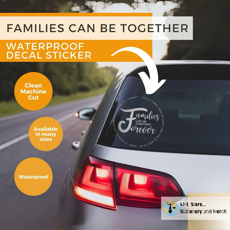 Families Can Be Together Forever | Premium Car Sticker | LDS Sticker ...