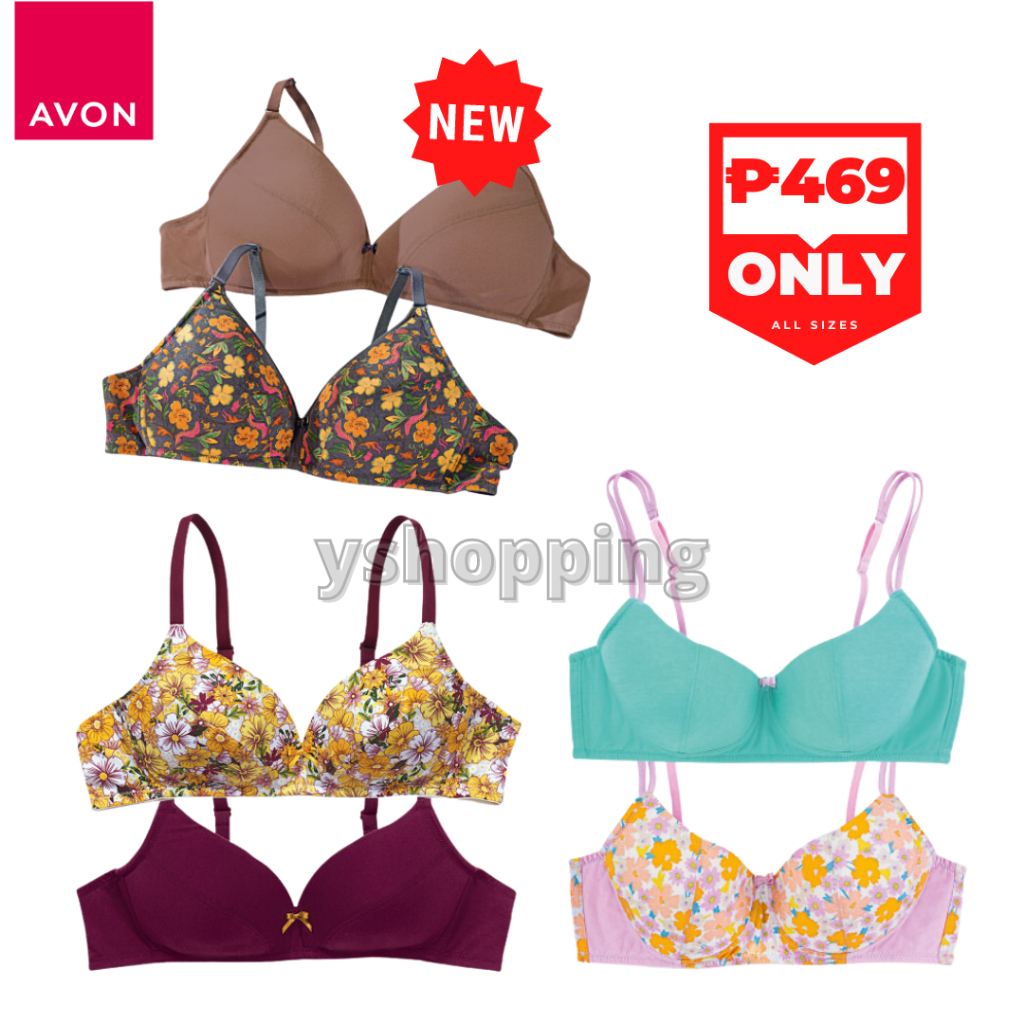 ♦️AVON 2 Pcs. Underwire & Non-Wire Soft Cup Bra Set Sizes 34A-38B Freya ...